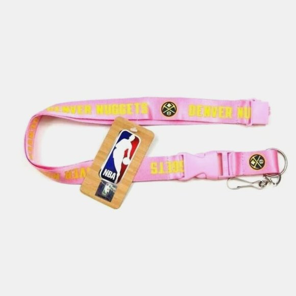 PSG | Accessories | Denver Nuggets Pink Lanyard 2 Sided Keychain Key ...
